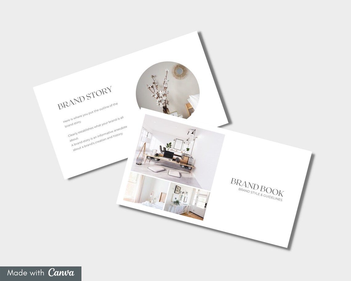 Brand Book Editable Canva Template Visual Identity Guidelines Brand ...