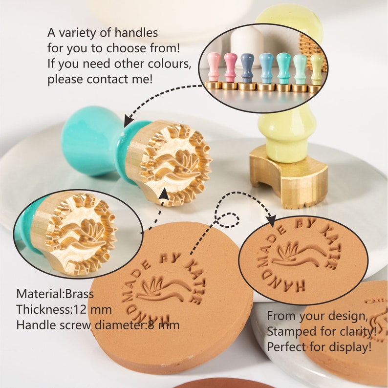 50 Designs for Customized Pottery Stamp,ceramic Signature Stamp Logo ...