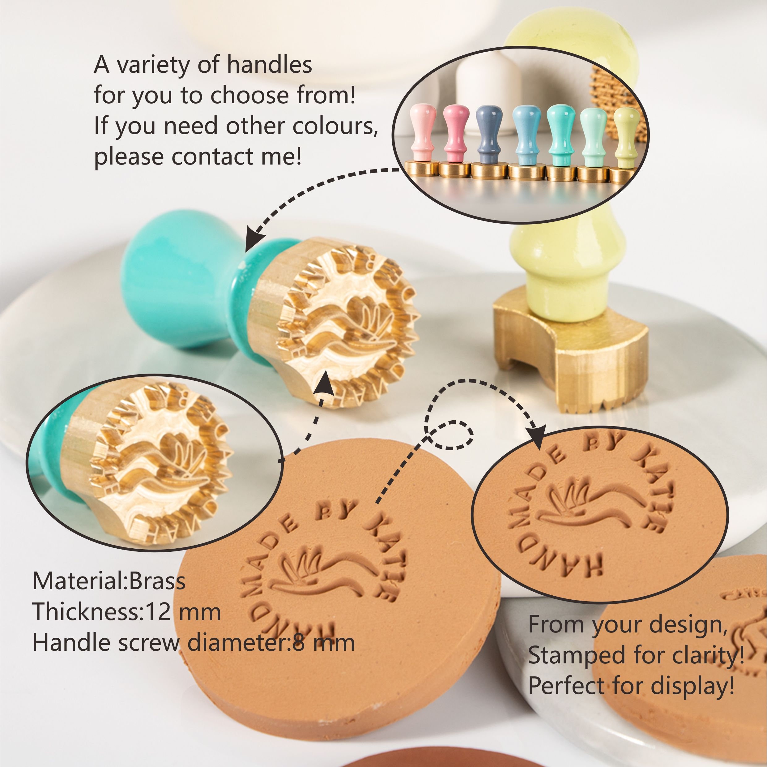 50 Designs for Customized Pottery Stamp,ceramic Signature Stamp Logo ...