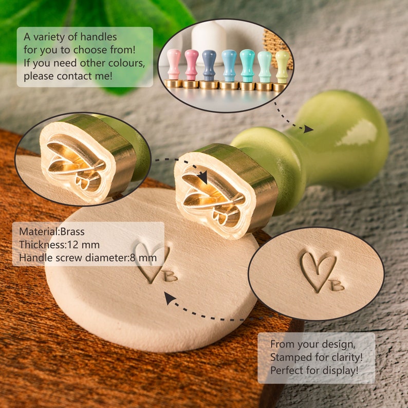 Brass Pottery Stamp for Clay,ceramic Stamp Brass,valentine's Day Gift ...
