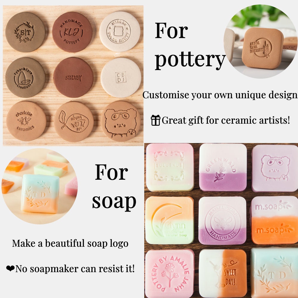 Acrylic Logo Stamp/custom Acrylic Stamp for Soap/pottery/ - Etsy