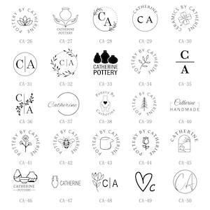 50 Designs for Customized Pottery Stamp,ceramic Signature Stamp Logo ...