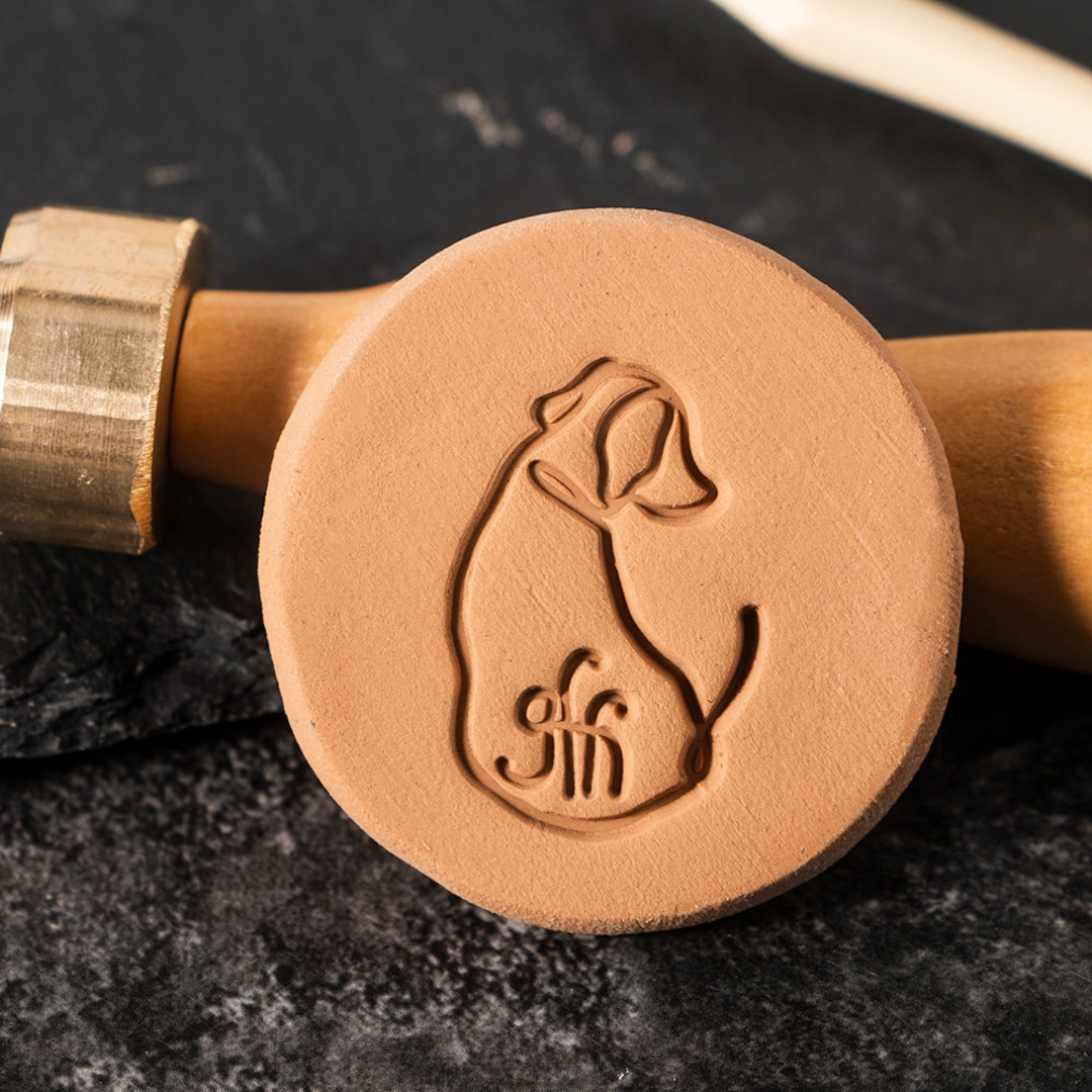 Personalized Initial Ceramic Stamps, Custom Pottery Stamp, Custom Stamp ...