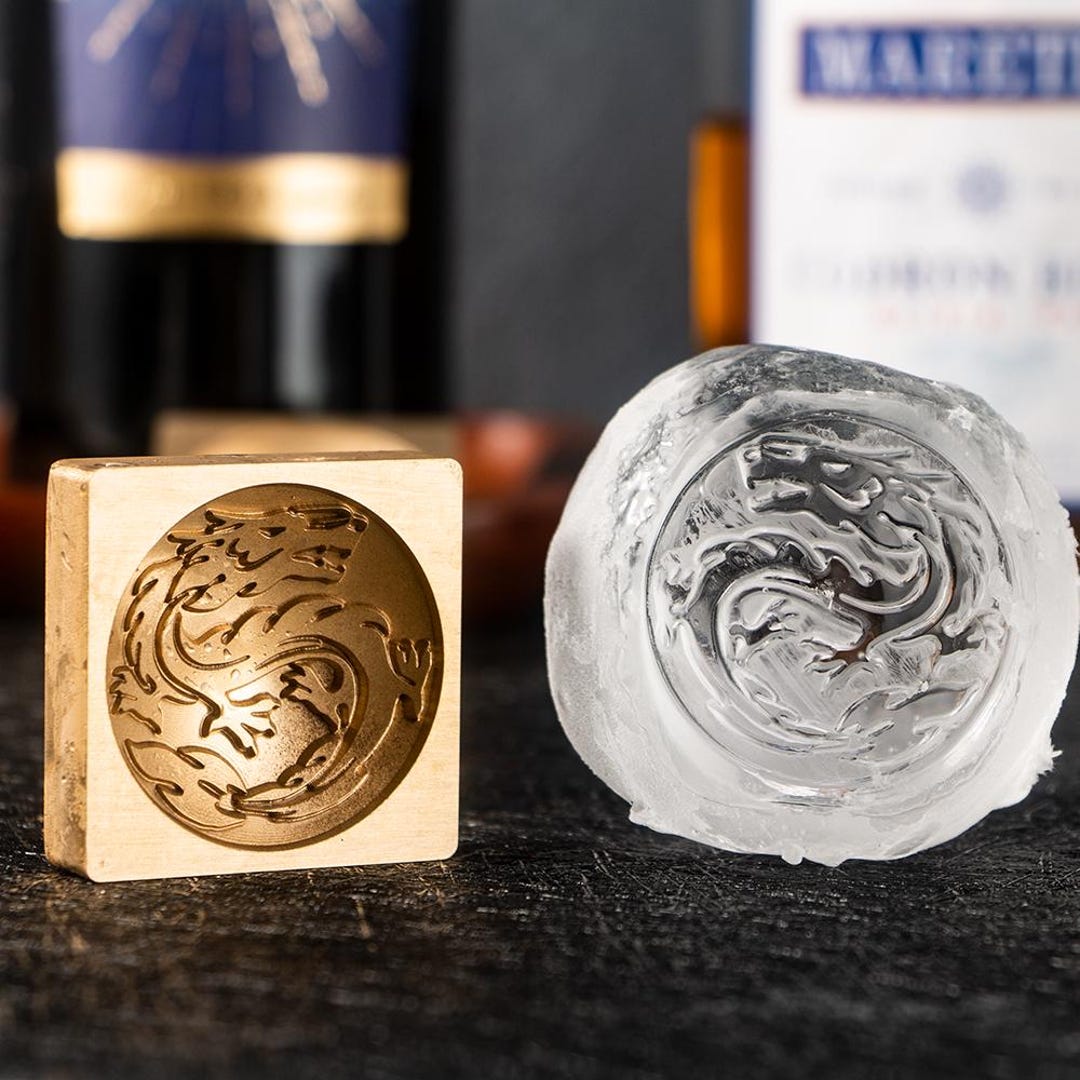 Custom Ice Ball Stamp,cold Drink Stamp,gift for Him,custom Logo Ice ...