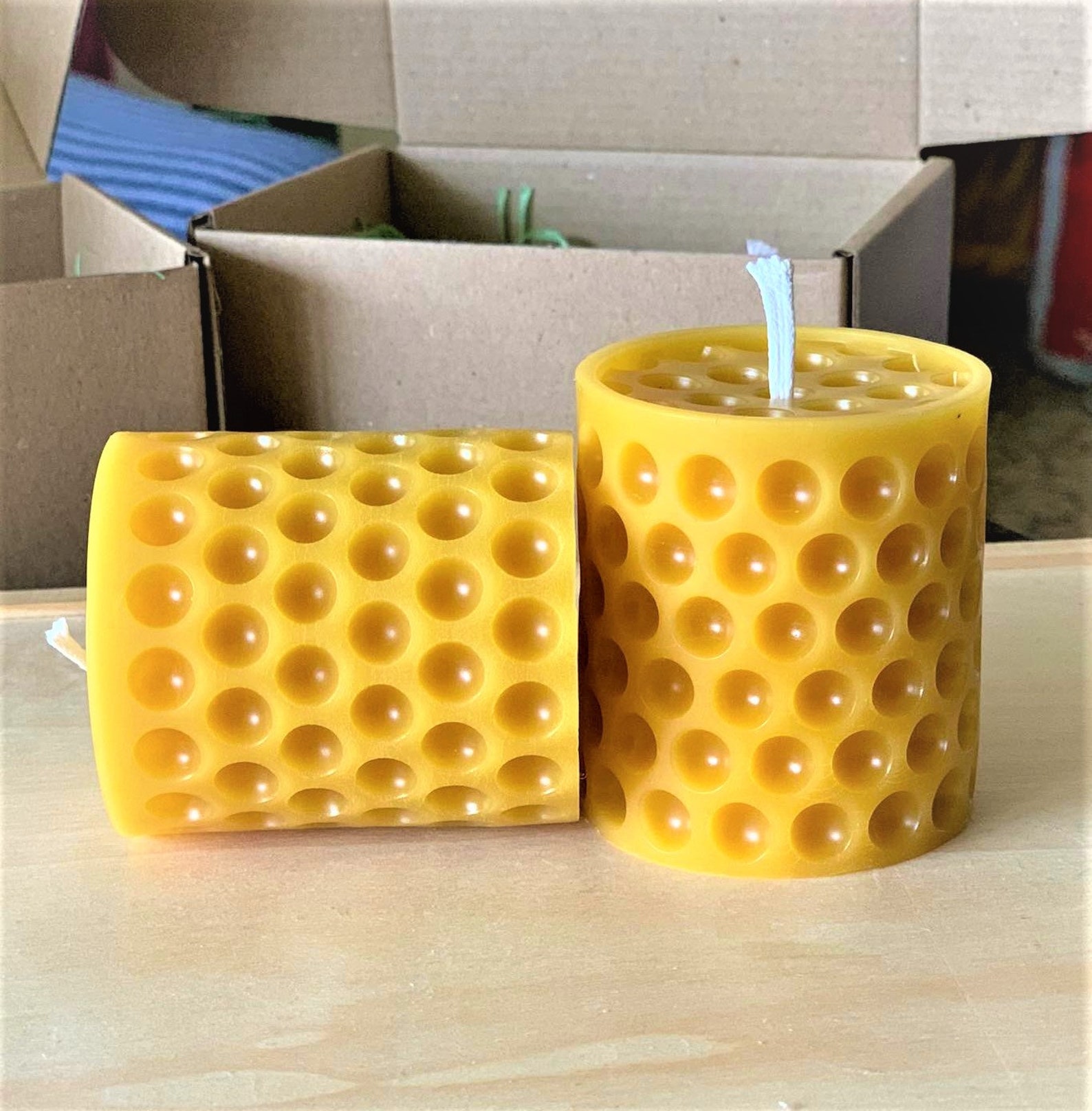 Candle Tower Natural Beeswax Candle Pure Beeswax Handmade Candles ...