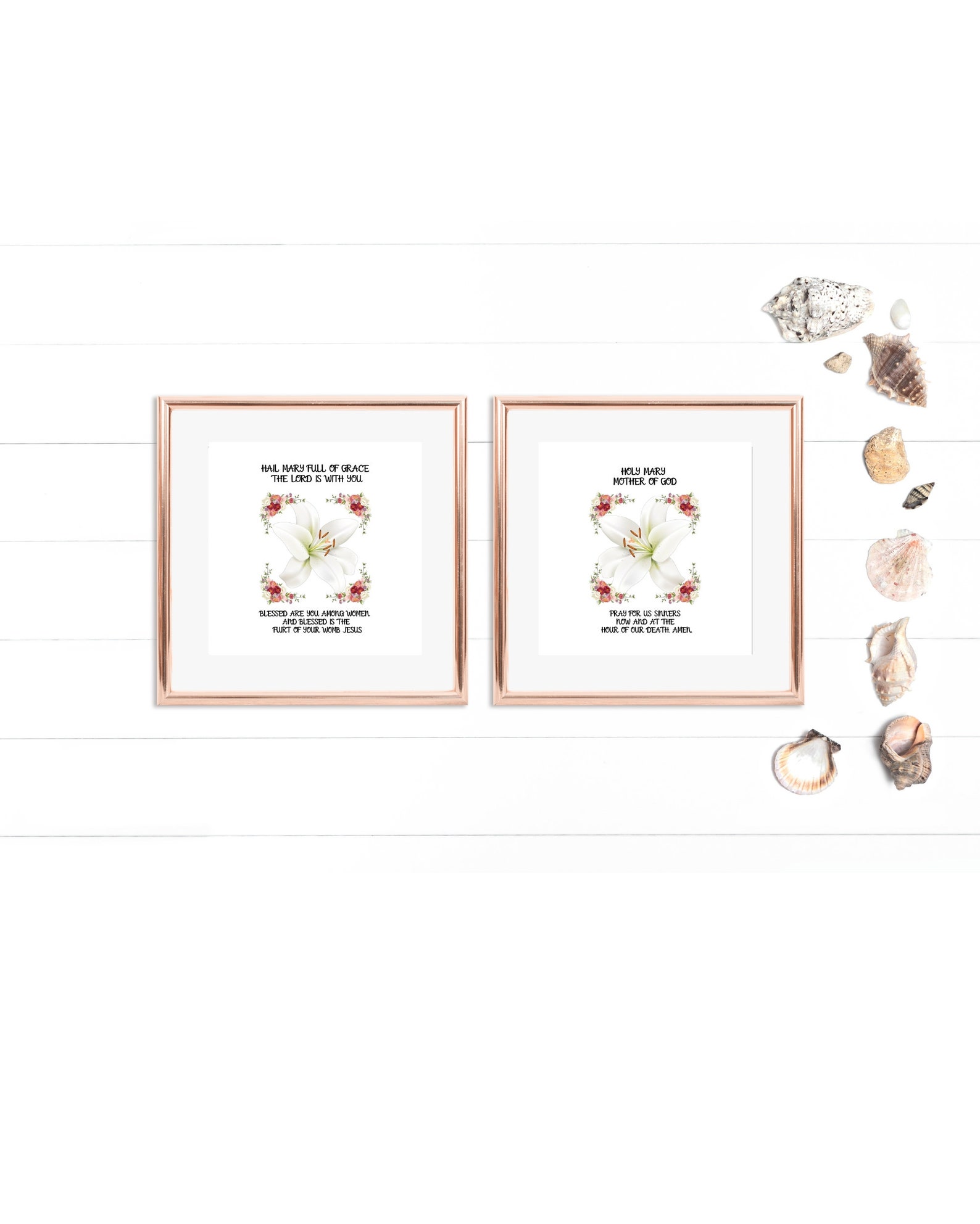 Printable Hail Mary Prayer Digital Print, Hail Mary Prayer Print ...