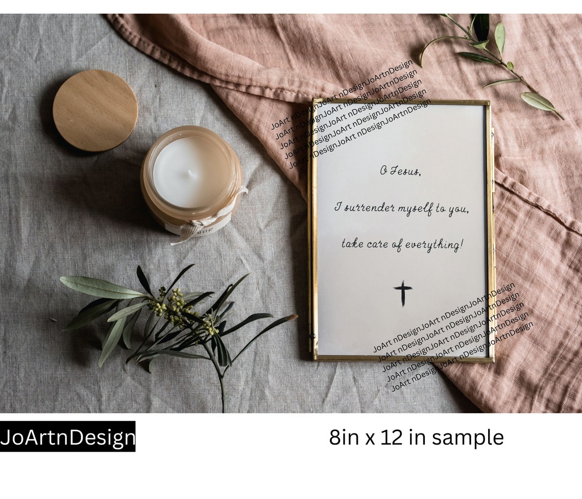 Act of Surrender Digital Print, Jesus Prayer, Catholic Wall Art ...