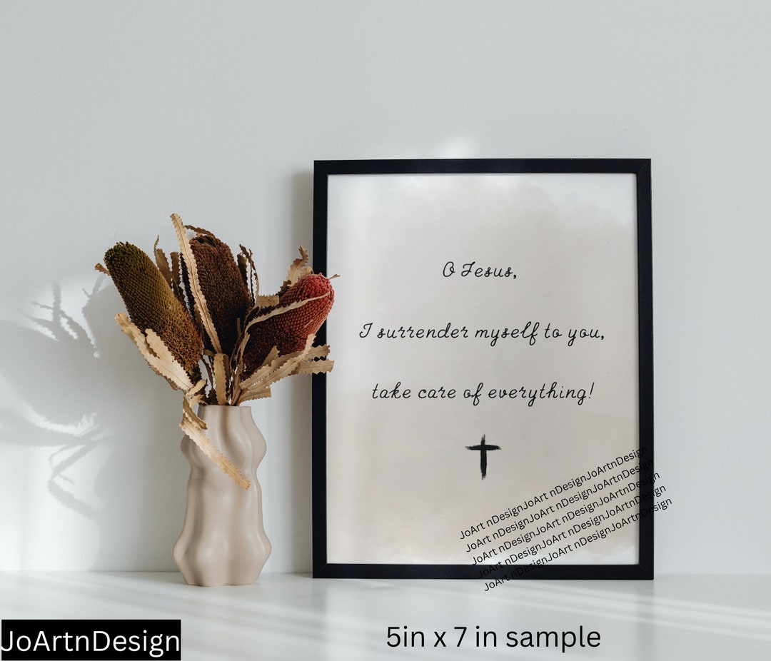 Act of Surrender Digital Print, Jesus Prayer, Catholic Wall Art ...