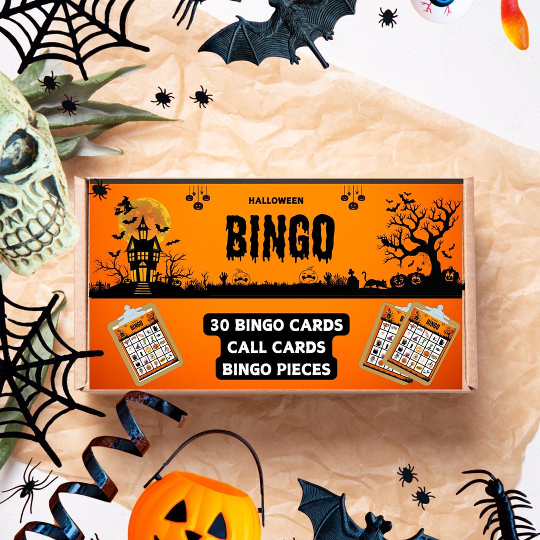 Halloween Bingo Game: 30 Printable Cards for Spooky Fun (instant ...