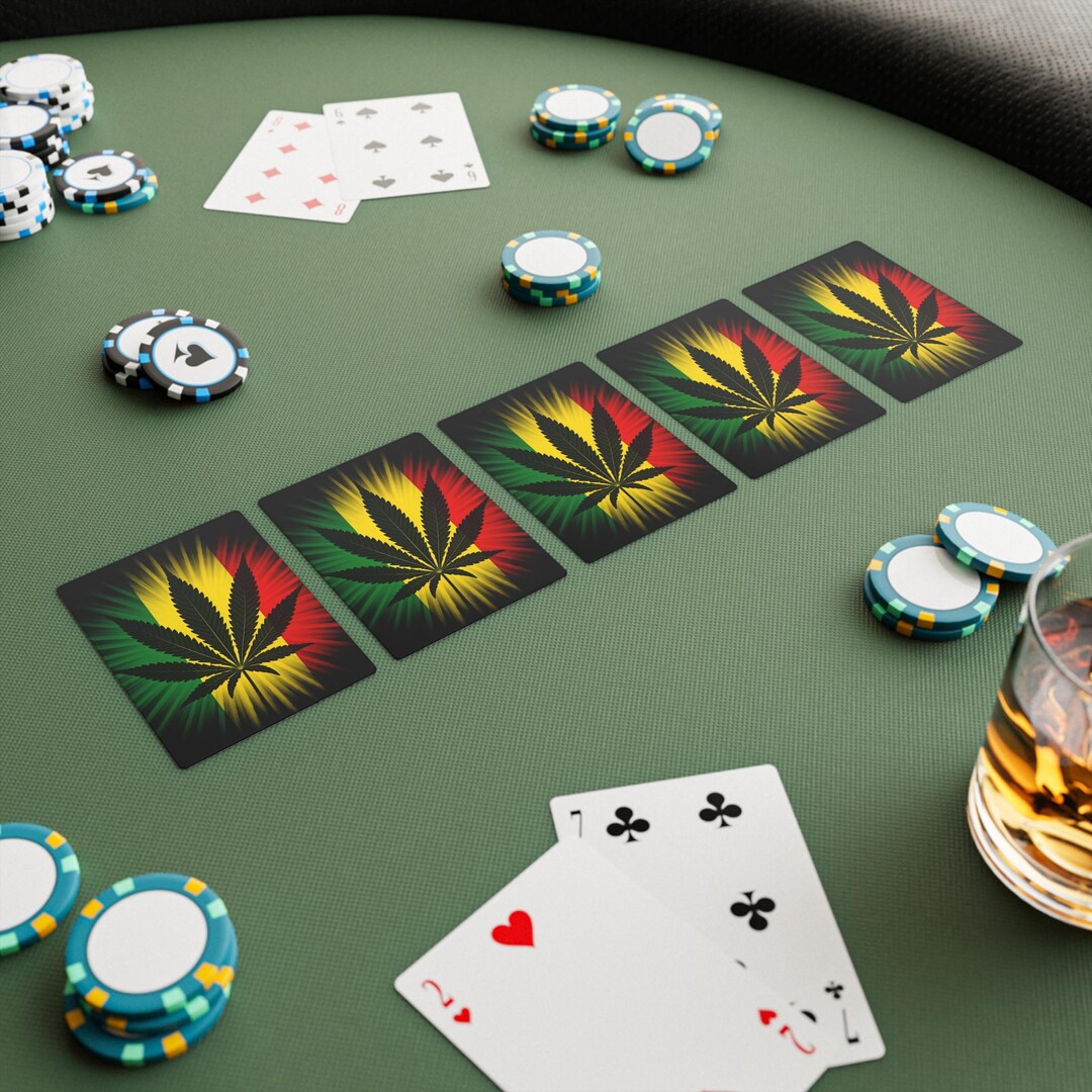 Rasta Weed Poker Playing Cards, Cannabis-inspired Deck for Poker Lovers ...