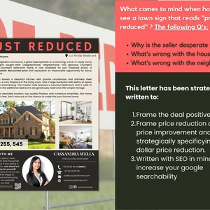 Just Reduced Announcement Real Estate Flyer With QR Code Home Price ...