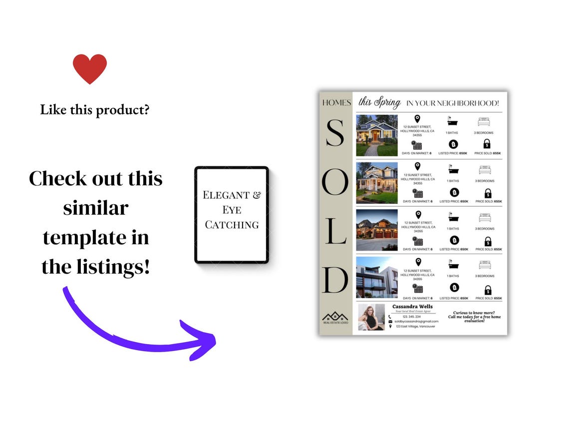 Homes Sold Post Card Real Estate Marketing Real Estate Sold Template ...