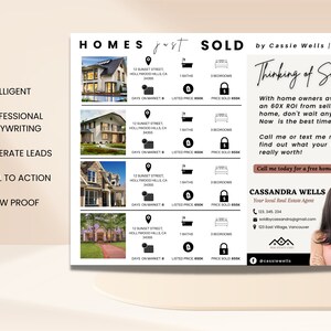 Homes Sold Post Card Real Estate Marketing Real Estate Sold Template ...