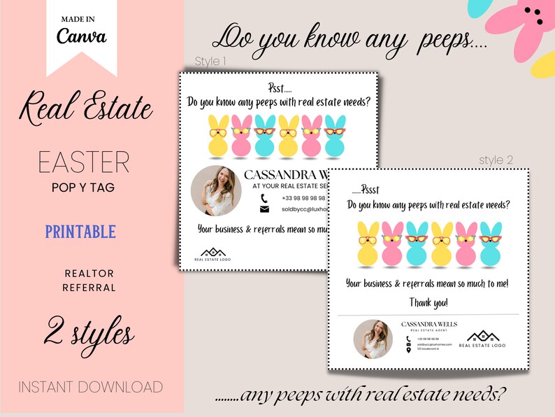 Realtor Pop by Tag Real Estate Printable Realtor Referrals Tag Real ...