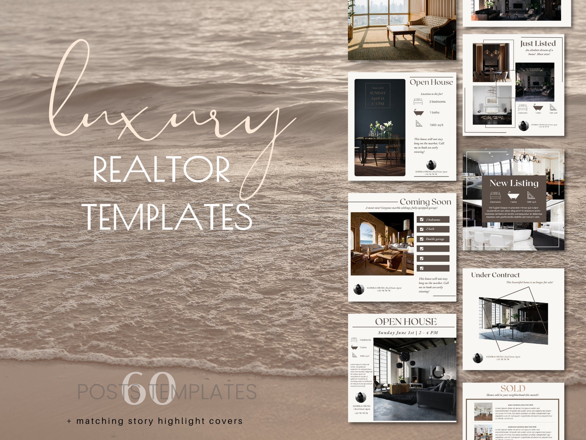 Luxury Real Estate Social Media Posts Templates Real Estate Marketing ...