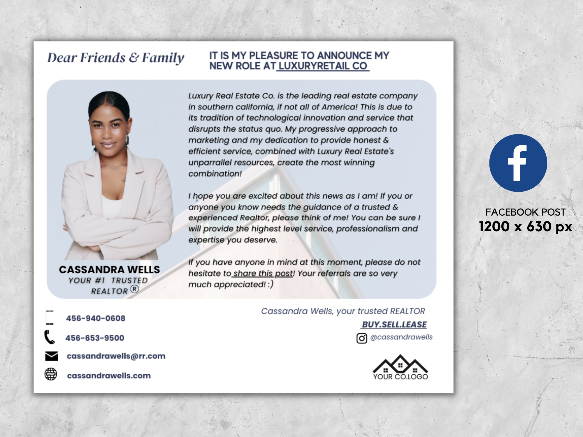 New Real Estate Agent Realtor Announcement Social Media Post Bundle ...