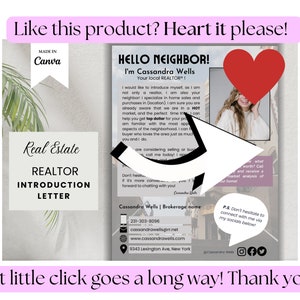 Realtor Introduction Letter Flyer Real Estate Marketing Canva Template ...