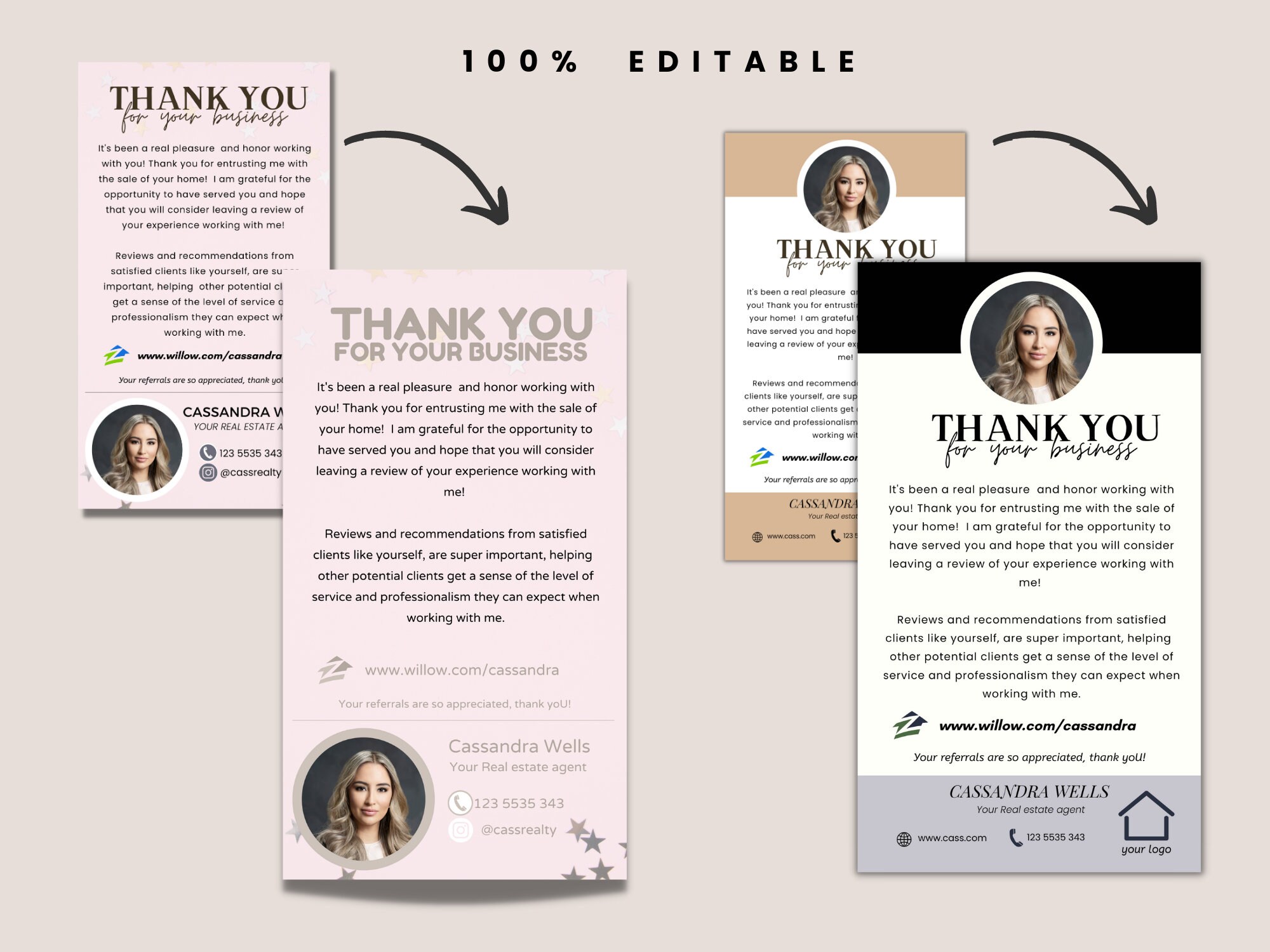 Textable Review Request Card From Client Realtor Thank You Text ...