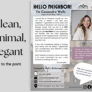 Realtor Introduction Letter Flyer Real Estate Marketing Canva Template ...