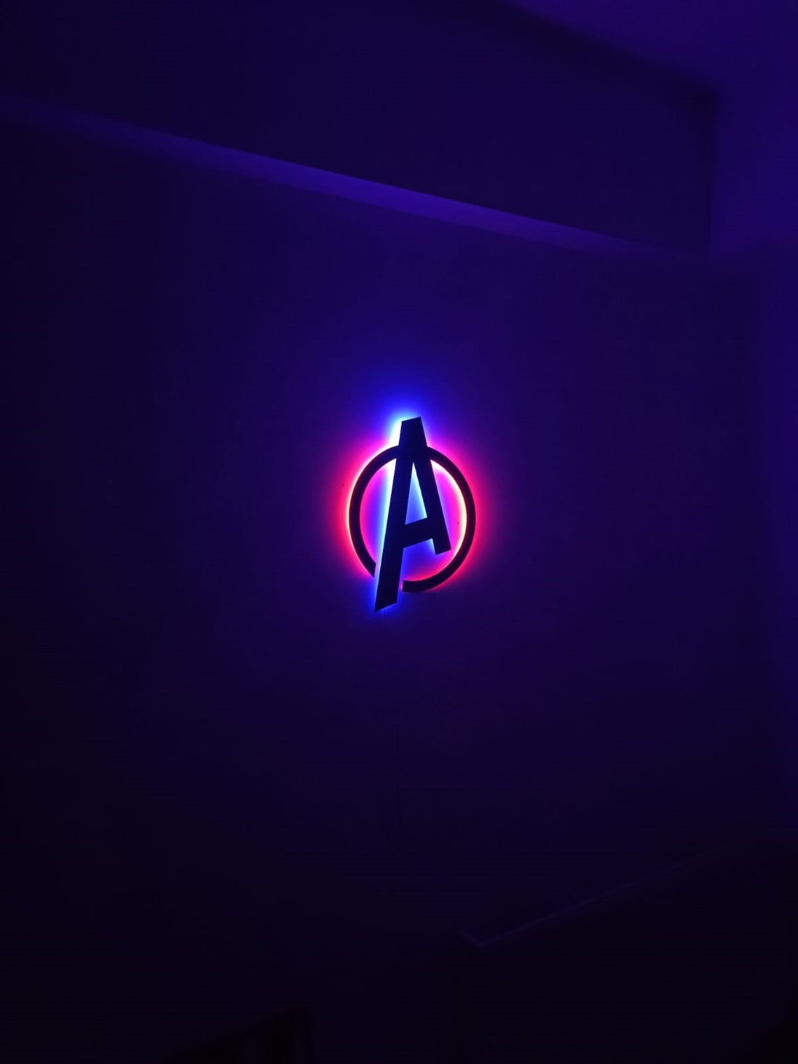 Avangers Metal Led Light Avengers Logo Sign Led marvel - Etsy