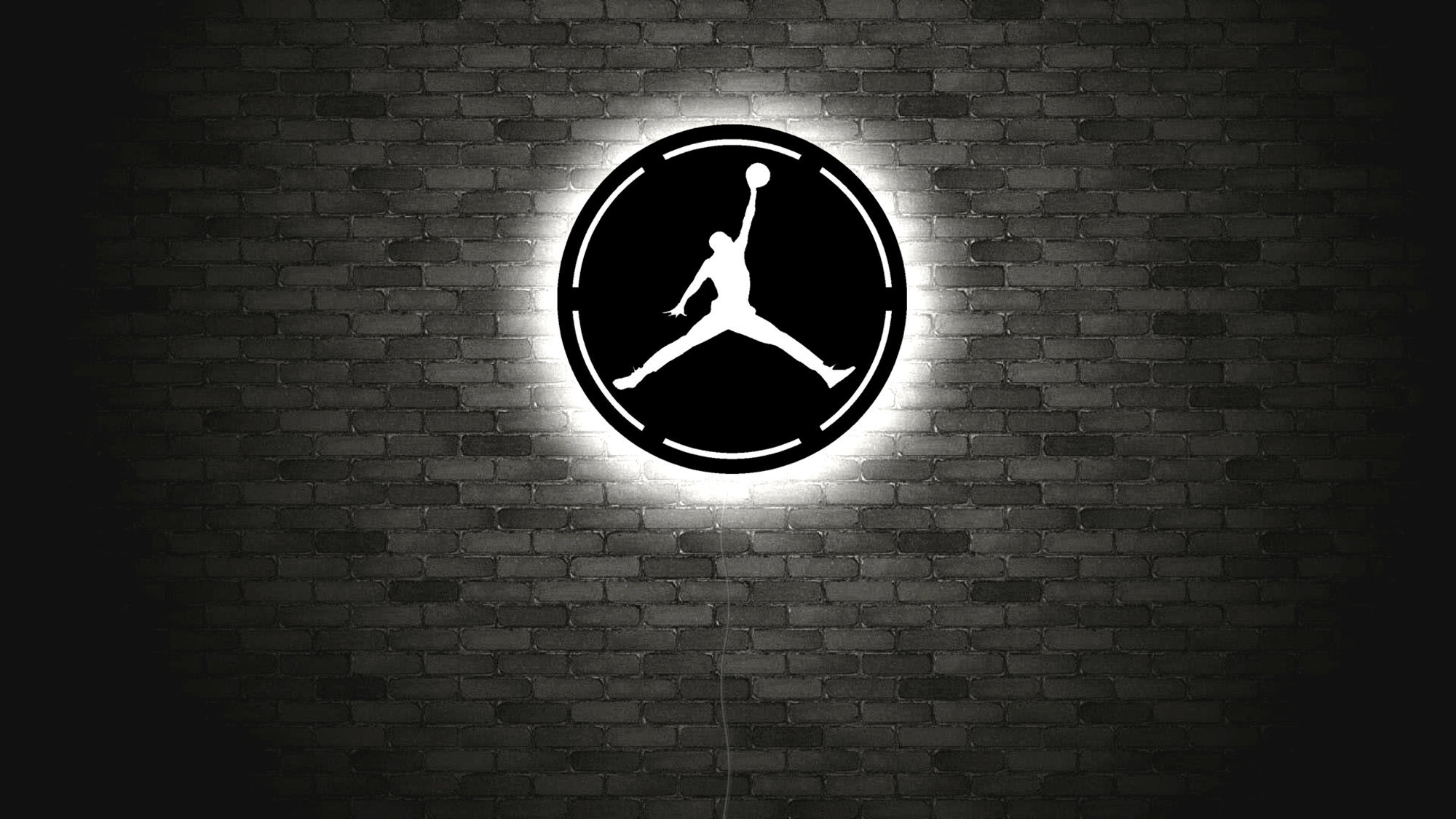 Michael Jordan Jumpman Led Wall Sign, Wood/mdf Wall Led Decor, RGB NBA ...