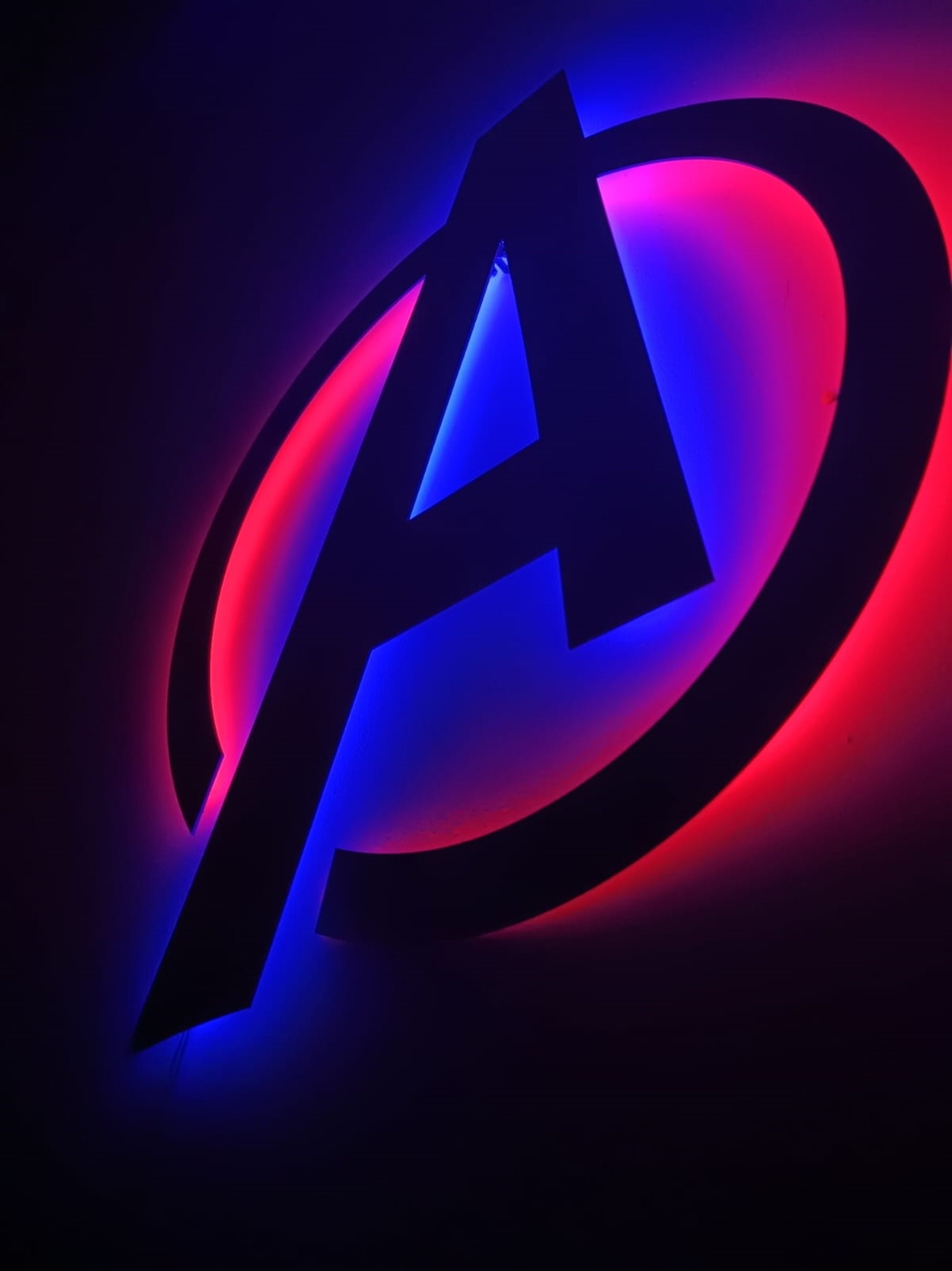 Avangers Metal Led Light Avengers Logo Sign Led marvel - Etsy