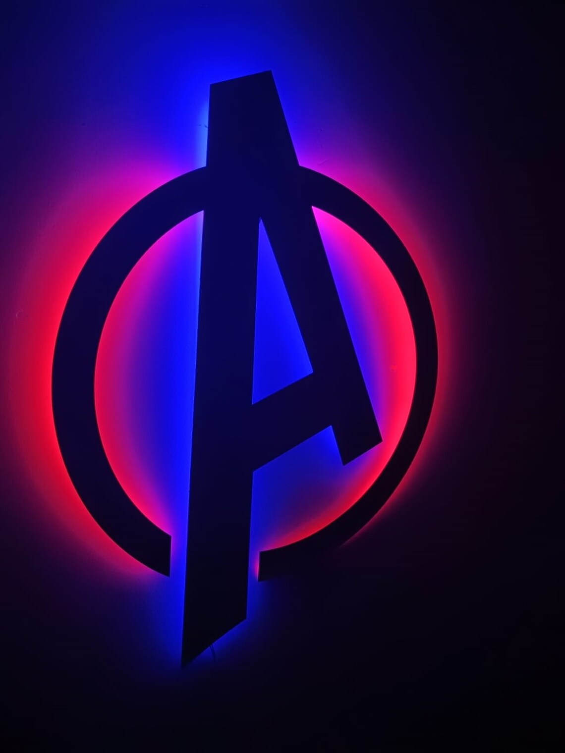 Avangers Metal Led Light Avengers Logo Sign Led marvel - Etsy