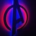 Avangers Metal Led Light Avengers Logo Sign Led marvel - Etsy