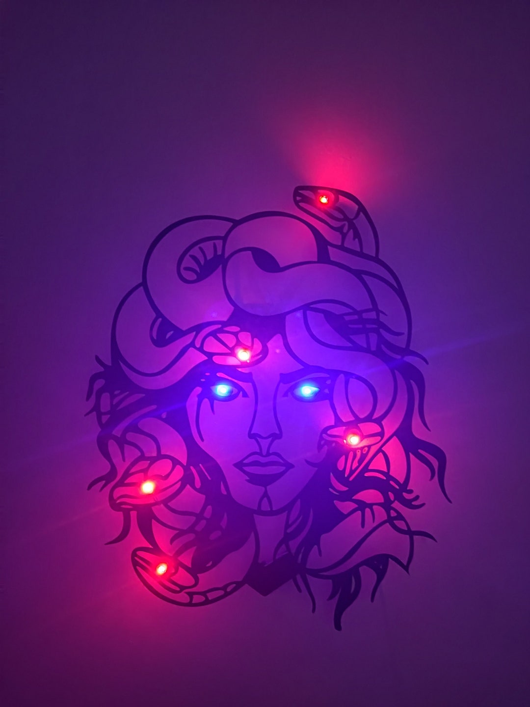 Medusa Light Metal Wall Decor,shining From Your Eyes, Greek Mythology ...