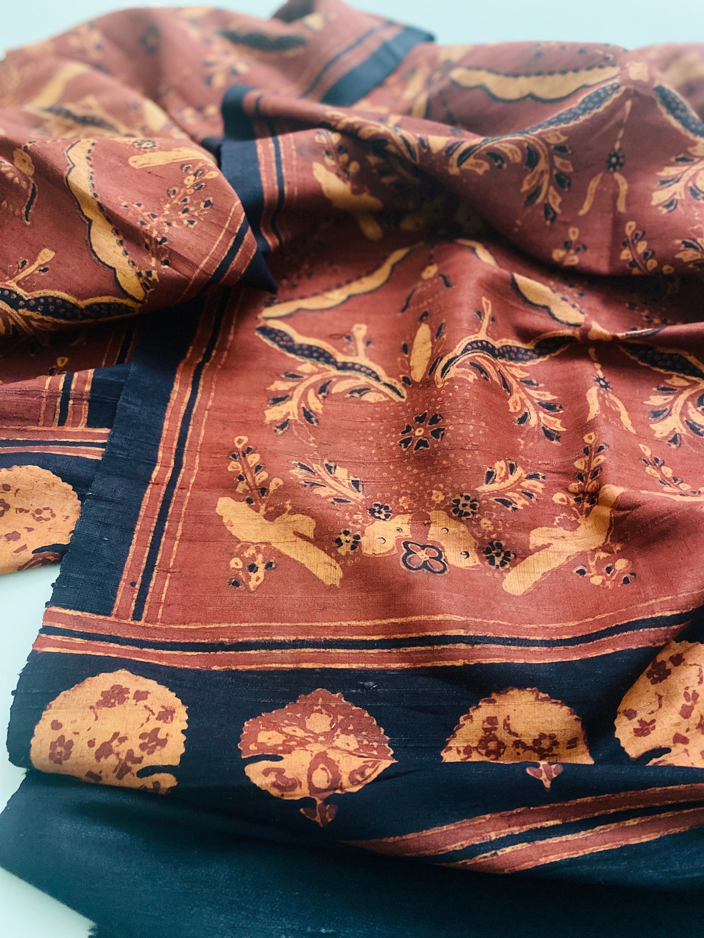 Natural Dye Scarf Pure Silk Scarf Vegetable Dyes Handwoven Hand Made ...