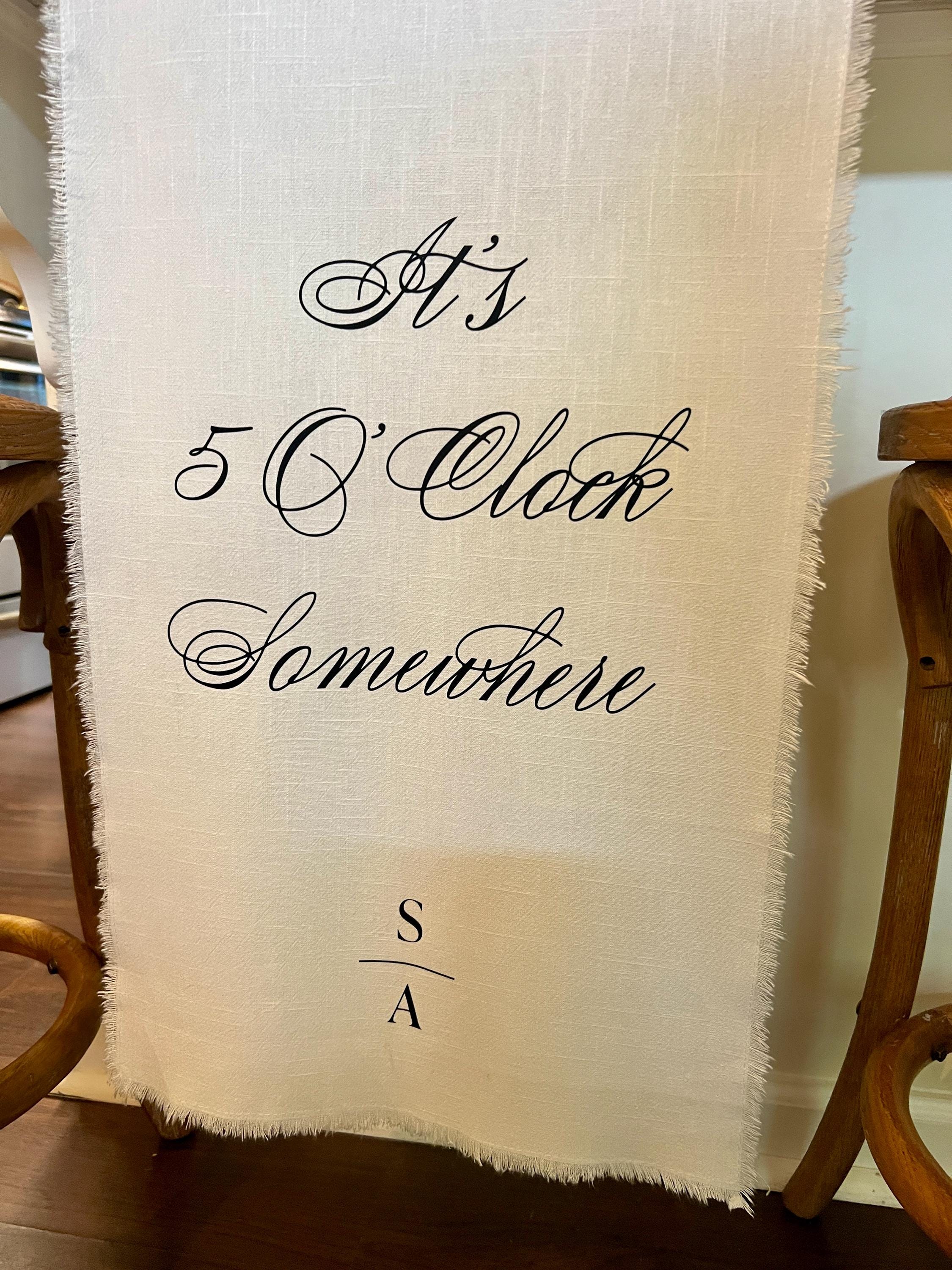 Custom Hanging Linen Wedding or Event Bar Menu | 13" X 45 - 120" - Etsy