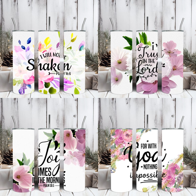 45 Bible Verses Tumbler Bundle, 20 OZ Christian Bible Verses ...