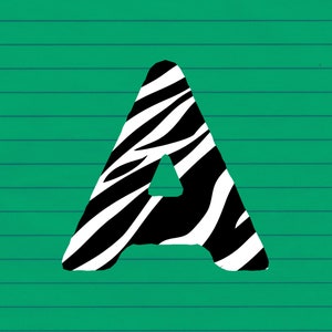 Zebra Font SVG ABC Zebra Png Zebra Alphabet Striped | Etsy