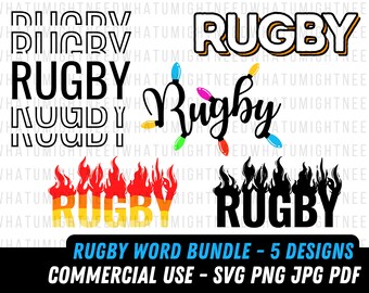 Rugby Svg Bundle Cricut Rugby Png Bundle Rugby Shirt Design Bundle Eps ...