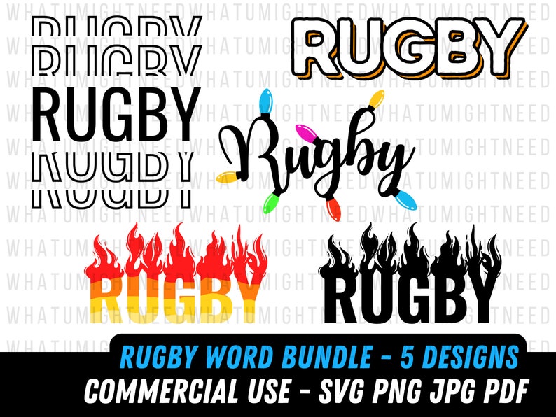Word Rugby SVG Rugby Png Digital File Rugby Player Design Rugby Player ...