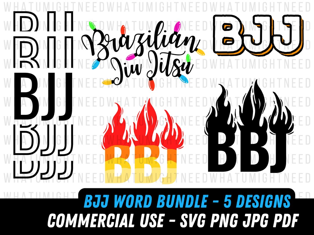 Word BJJ SVG Bjj Png Digital File Bjj Fighter Design Brazilian Jiu ...