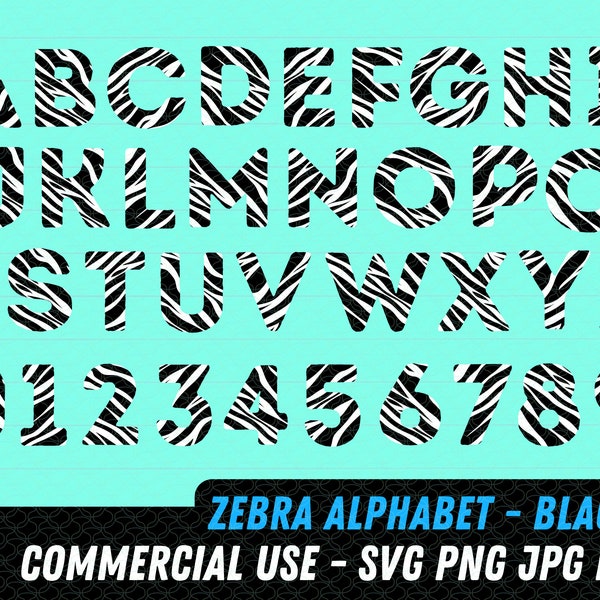 Zebra Numbers - Etsy