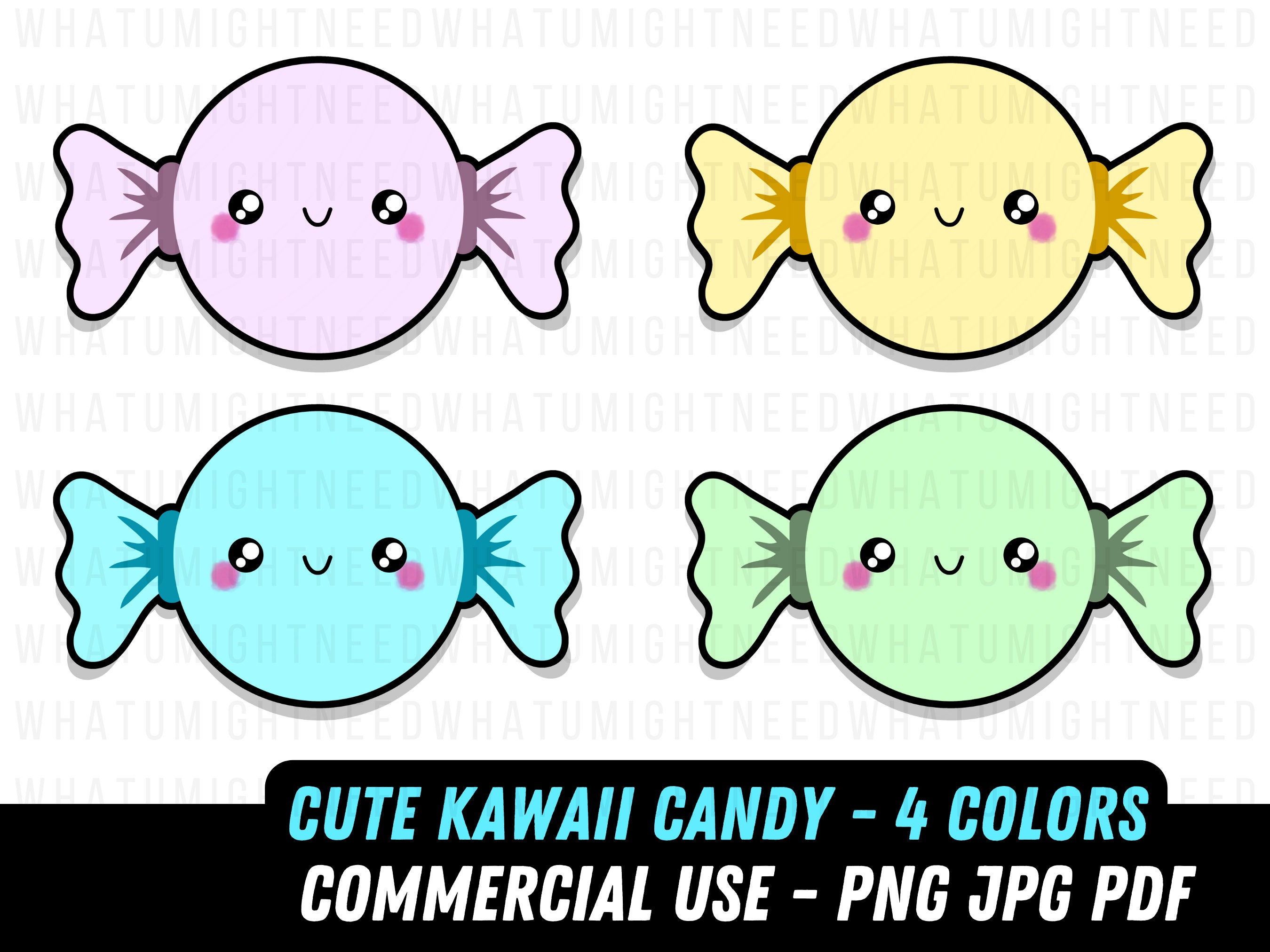 Cute Kawaii Candy Design | Kawaii Png | Love Candies | Digital File ...
