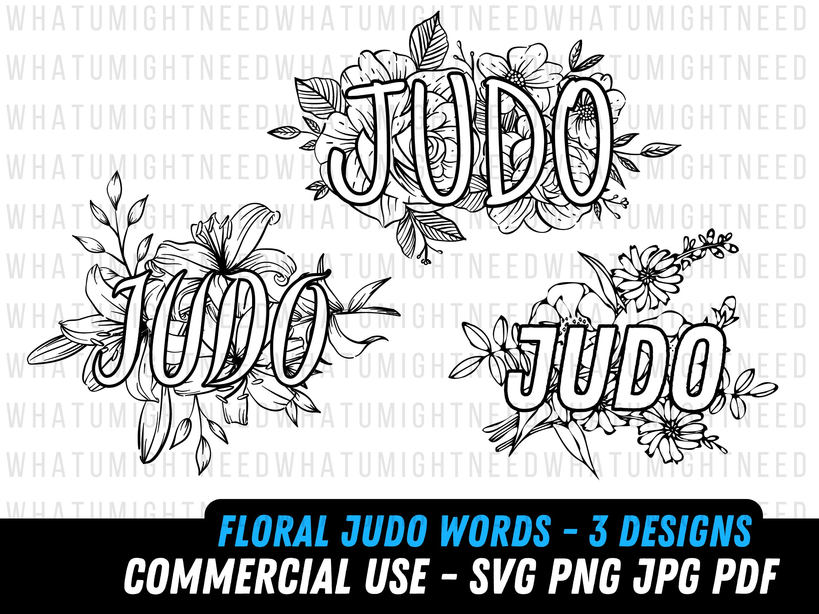 Judo Bundle SVG | Judo Floral Png | Judo Fighter Digital File | Judoka ...
