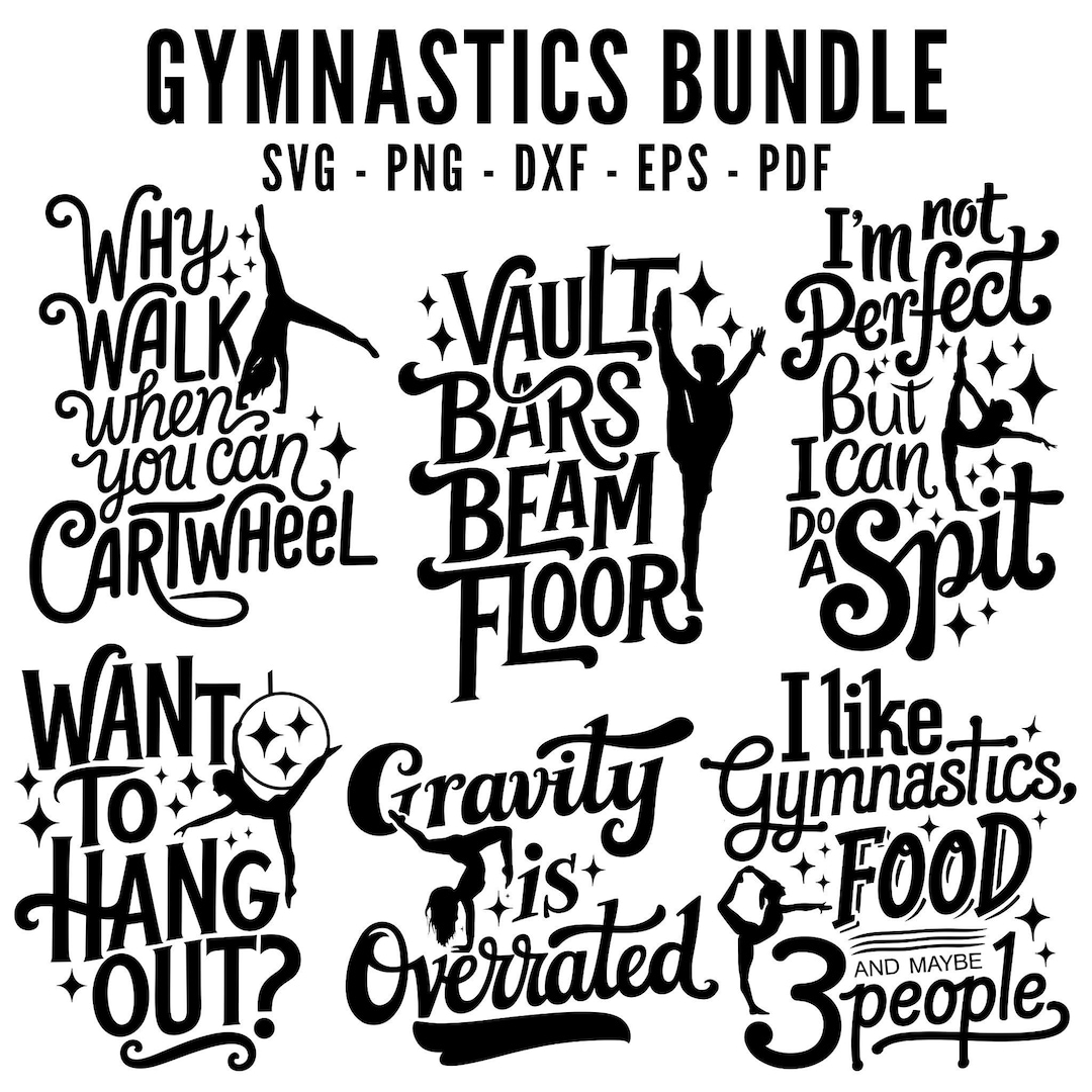 SVG Gymnastics Bundle | Gymnast Quotes Png | Acrobatics Svg Bundle ...