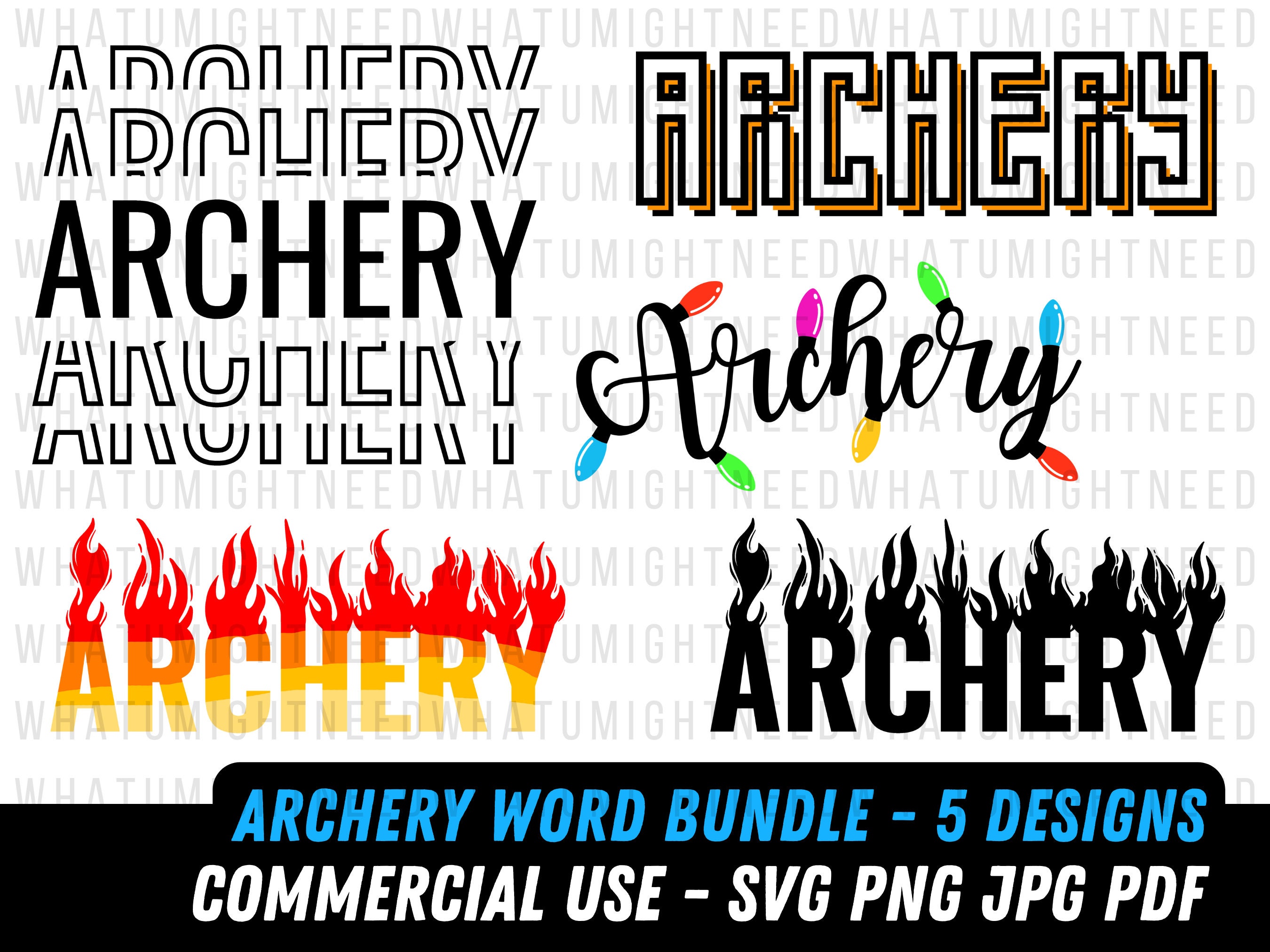 Word Archery SVG | Archery Png | Digital File | Archer Design | Archer ...