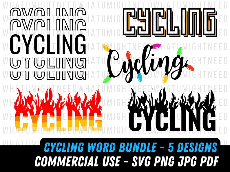 Word Cycling SVG Cycling Png Digital File Cyclist Design - Etsy