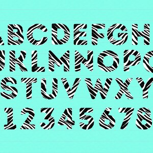 Zebra Font SVG ABC Zebra Png Zebra Alphabet Striped Letters Svg Zebra ...