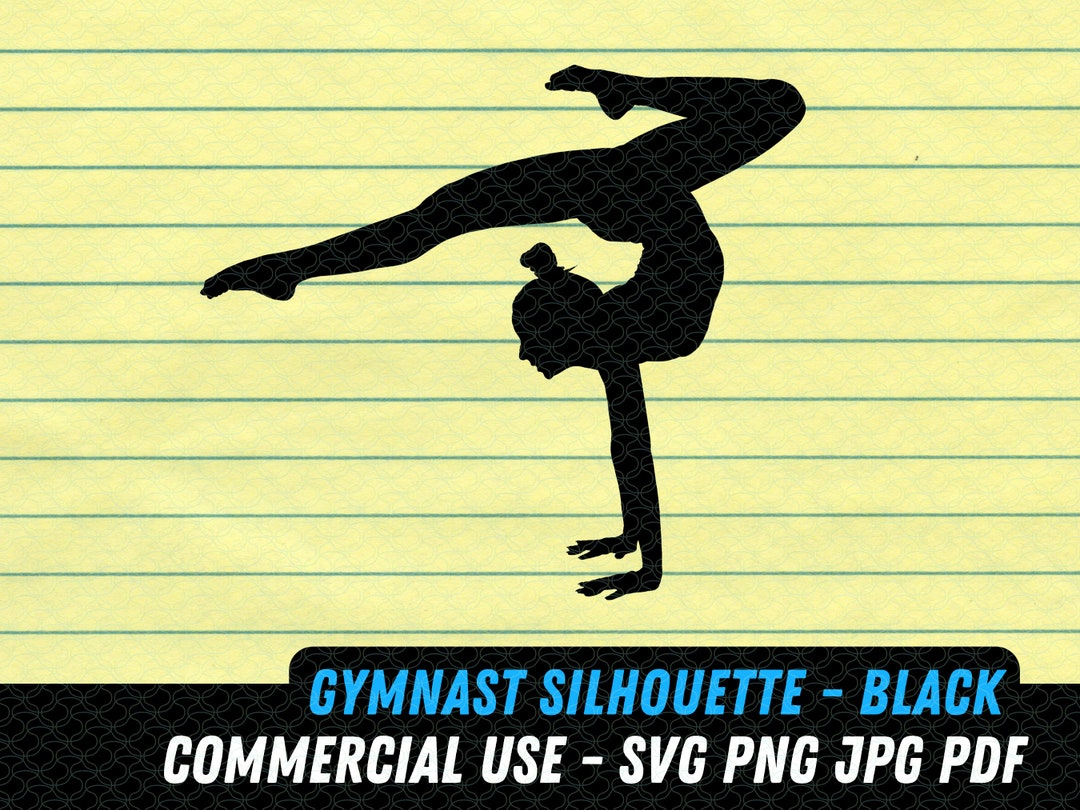 Gymnastic Silhouette SVG | Gymnast Png | Gymnastics Digital File ...