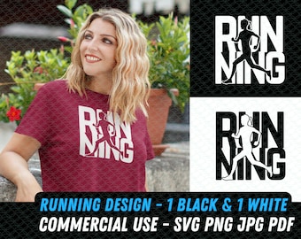 Female Runner Svg - Etsy