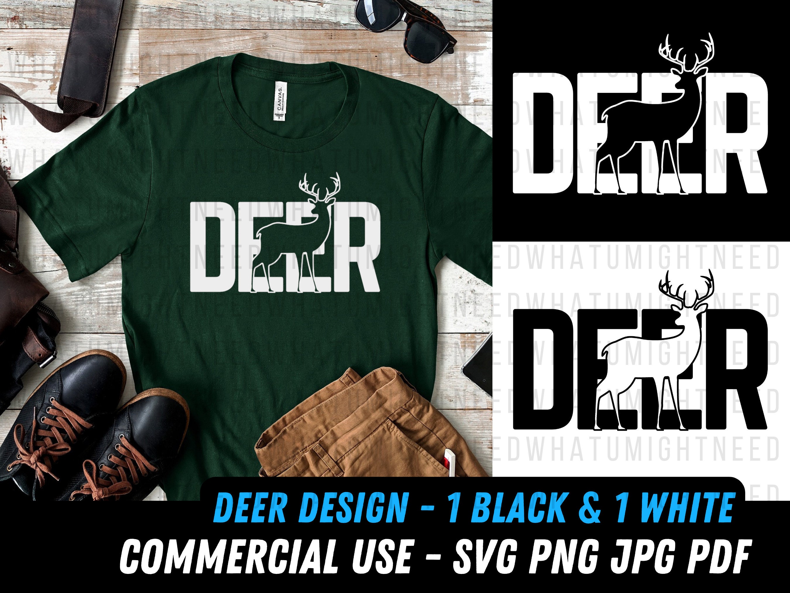 Deer Design SVG Deer Png Digital File Deer Design Animal Jpg Commercial ...