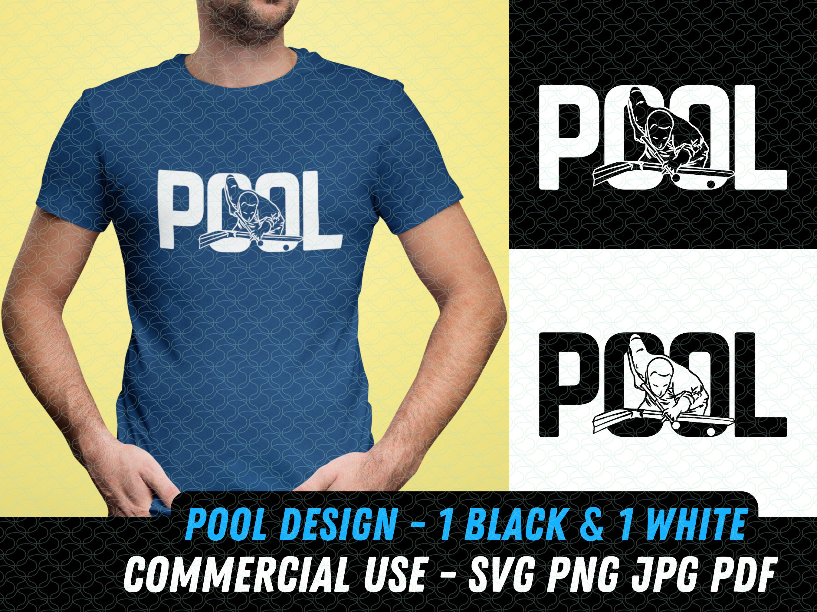 Pool Design SVG | Pool Png | Love Pool | Digital File | Billiard Design ...