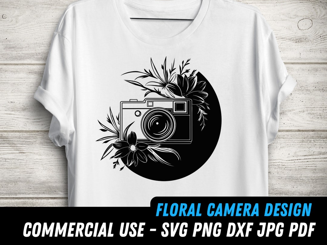 Floral Camera SVG Photographer Png Digital File Photography Design ...