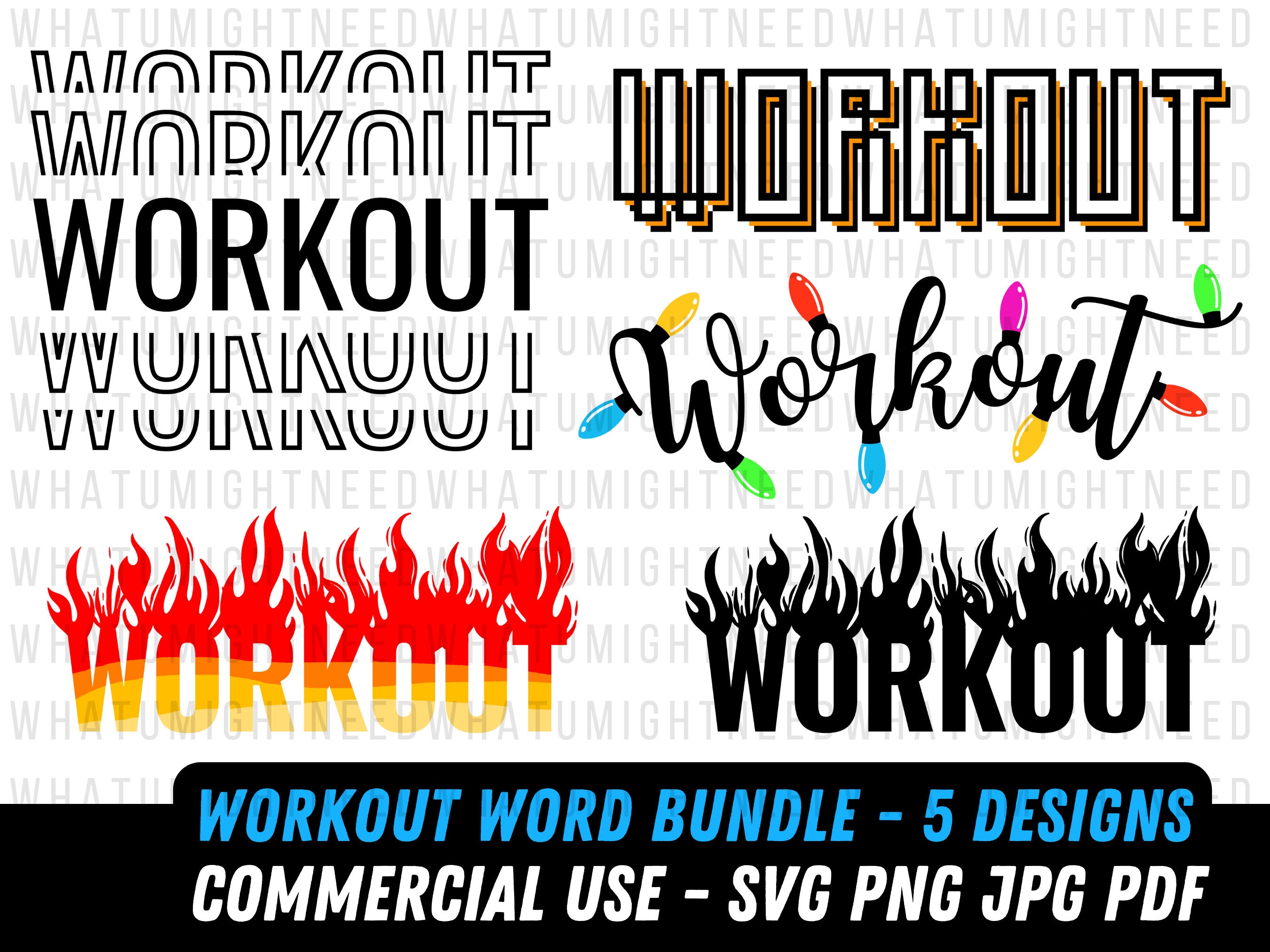 Word Workout SVG Workout Png Digital File Workout Design - Etsy