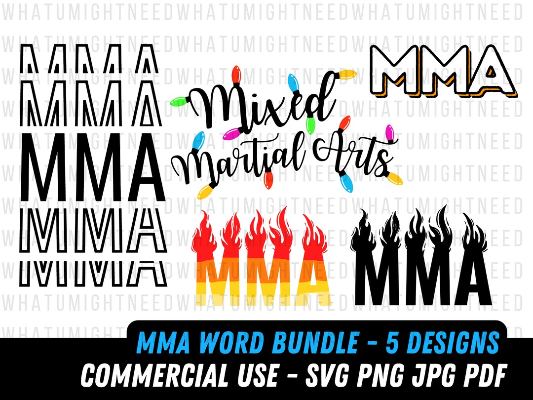 Word MMA SVG | Mma Png | Digital File | Mma Fighter Design | Mixed ...